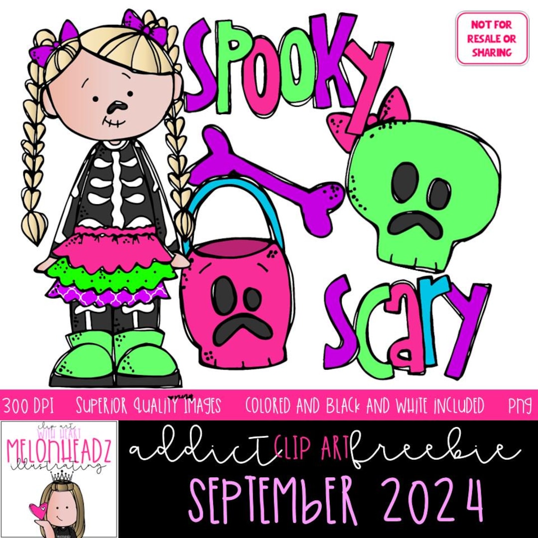 Melonheadz Addict Clip Art Digi Stamp September Set 2025 Mini - Etsy