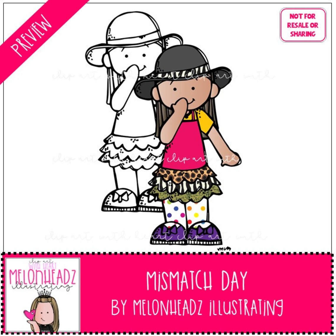 Mismatch Day Clip Art - Mini - Etsy