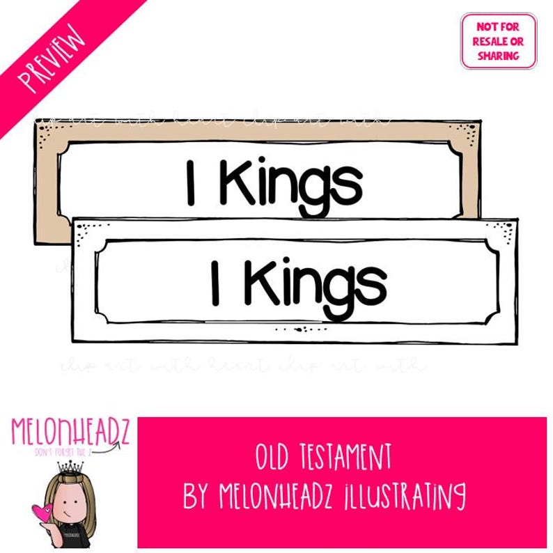 Old Testament Books Clip Art, Bible, Printable PDF COMBO PACK - Etsy