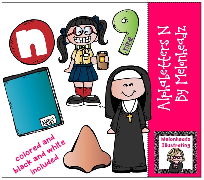 Alphabetters Clip Art Letter N - Etsy