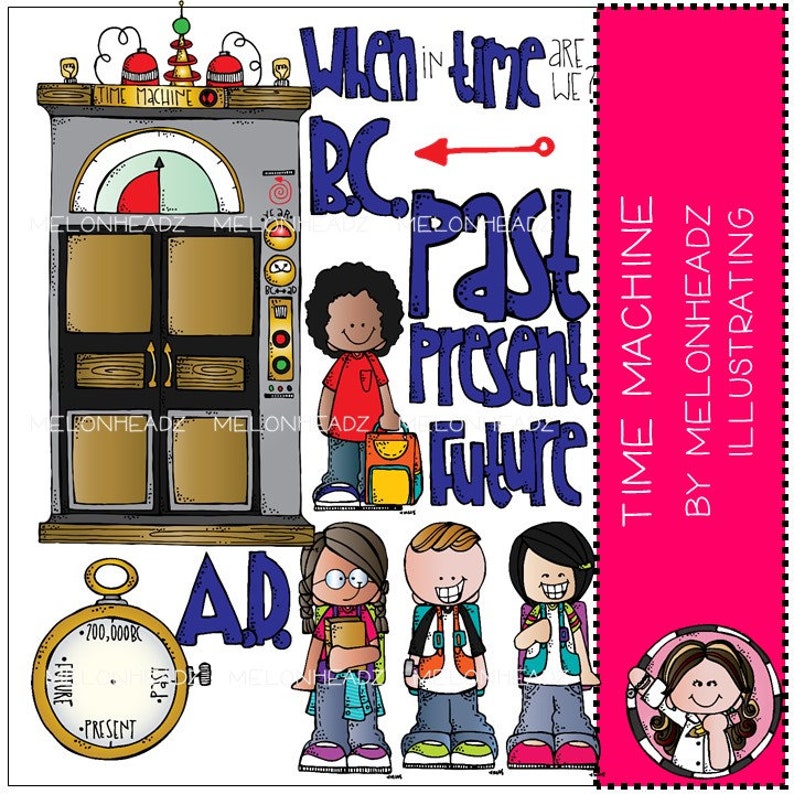 Time Machine Clip Art by Melonheadz - Etsy