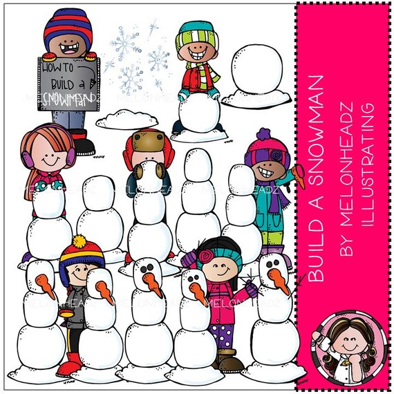 Build a Snowman Clip Art COMBO PACK | Etsy
