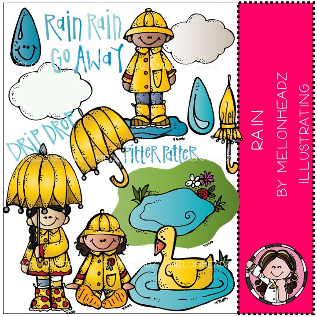 Rain Clip Art - Etsy