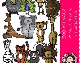 Farm Animals Clip Art Bobbleheadz-combo PACK | Etsy