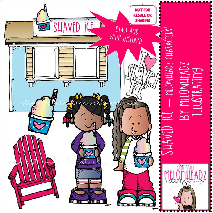 Shaved Ice Clip Art - Melonheadz Characters - Mini - Etsy