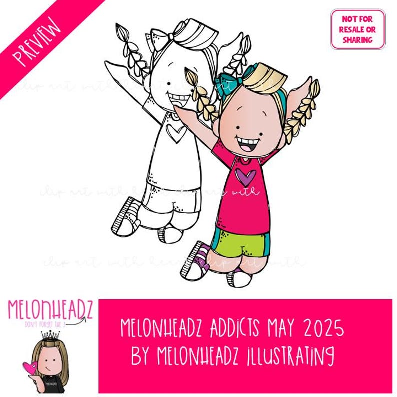 Melonheadz Addicts May 2025 Clip Art, Alphabet Mini - Etsy