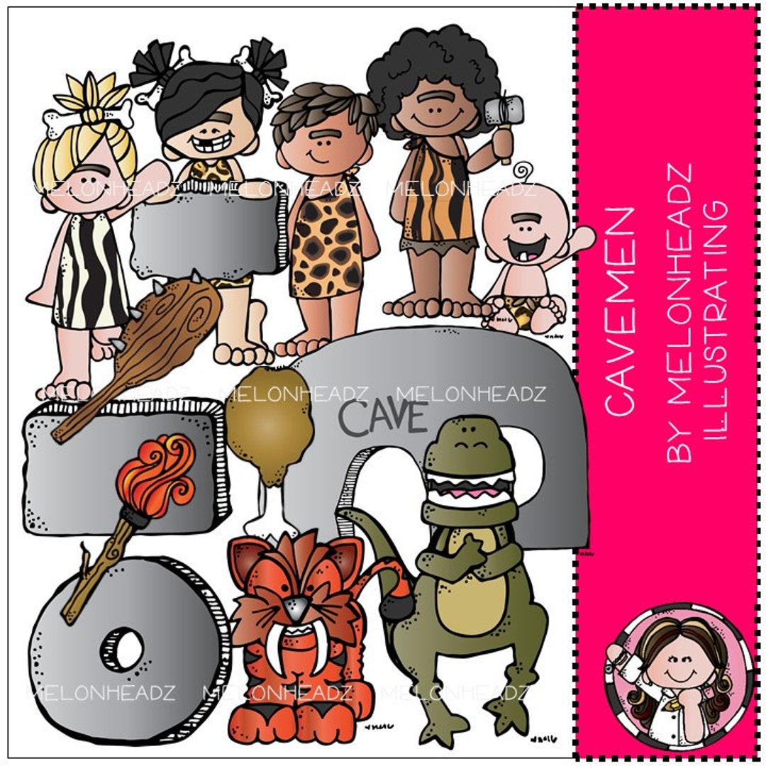 Caveman Clip Art - COMBO PACK - Etsy