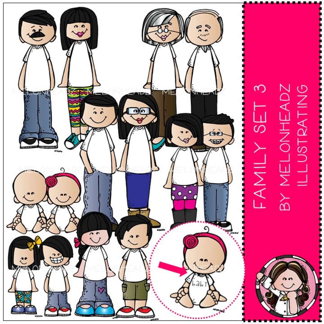 Family Clip Art Set 3 - Etsy