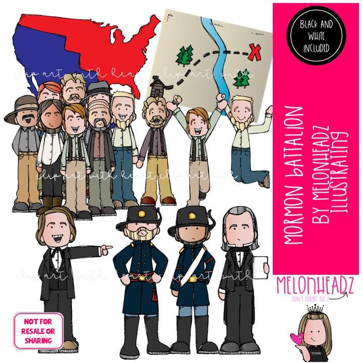 Mormon Battalion Clip Art, LDS History Clip Art, LDS Clip Art Mini - Etsy