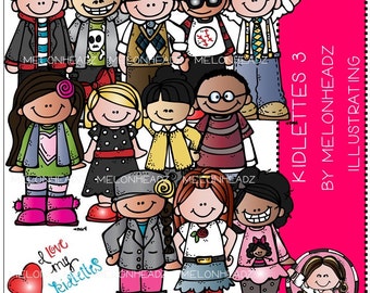 Kidlettes Alphabet 3 Clip Art COMBO PACK | Etsy