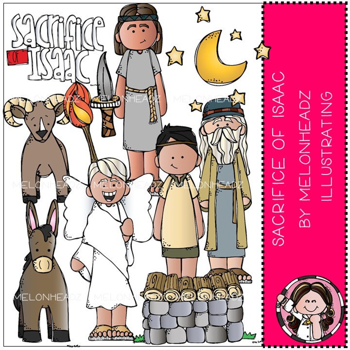 Sacrifice of Isaac Clip Art - Etsy
