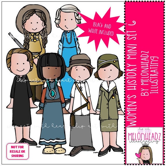 Women's History Clip Art Set 6 Mini | Etsy