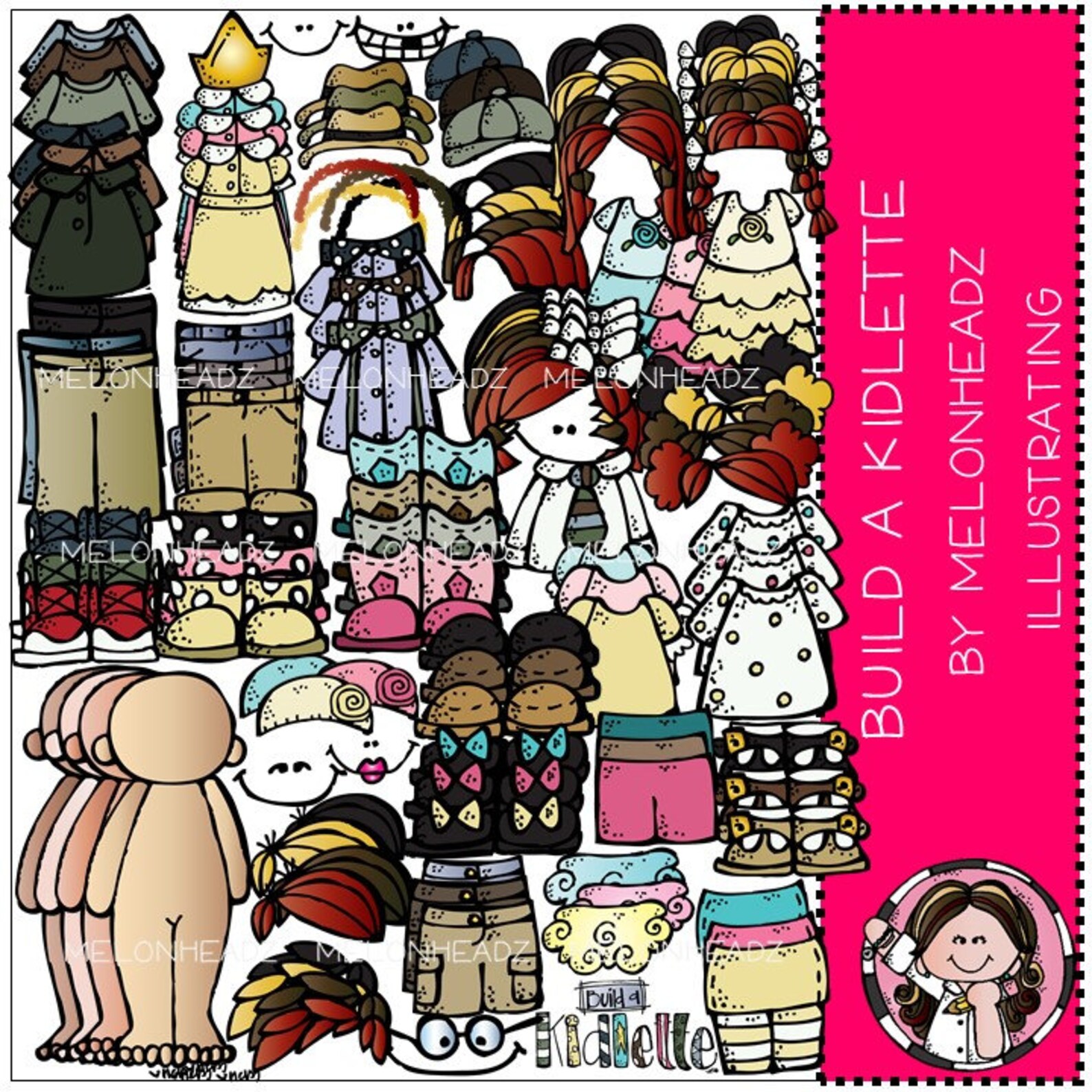 Build a Kidlette Clip Art | Etsy