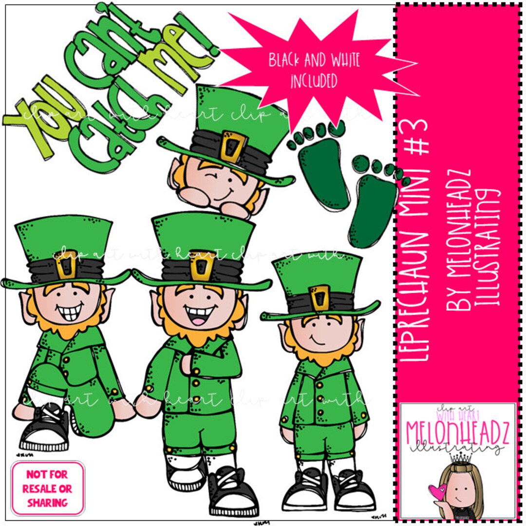Leprechaun Clip Art Set 3 Mini - Etsy