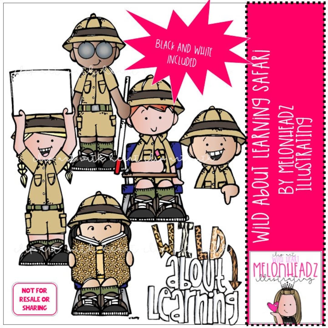 Wild About Learning Safari Explorers Clip Art - Mini - Etsy