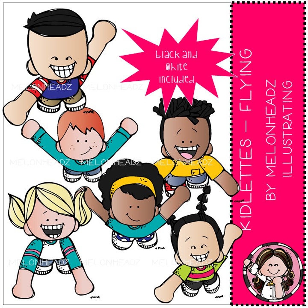 Kidlettes Clip Art - Flying - Mini - Etsy