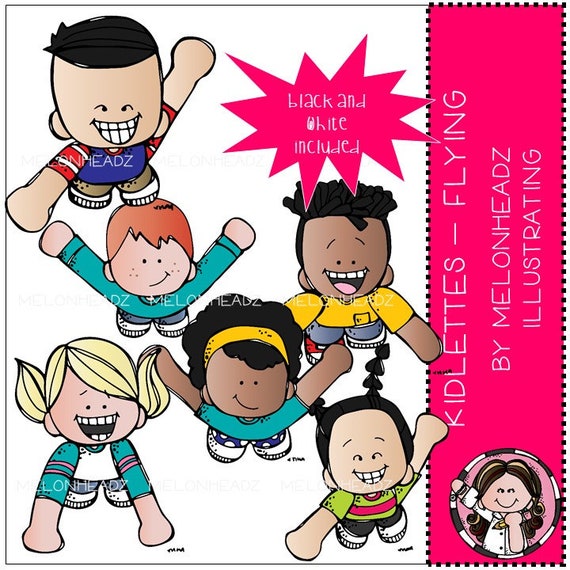 Kidlettes Clip Art Flying Mini - Etsy