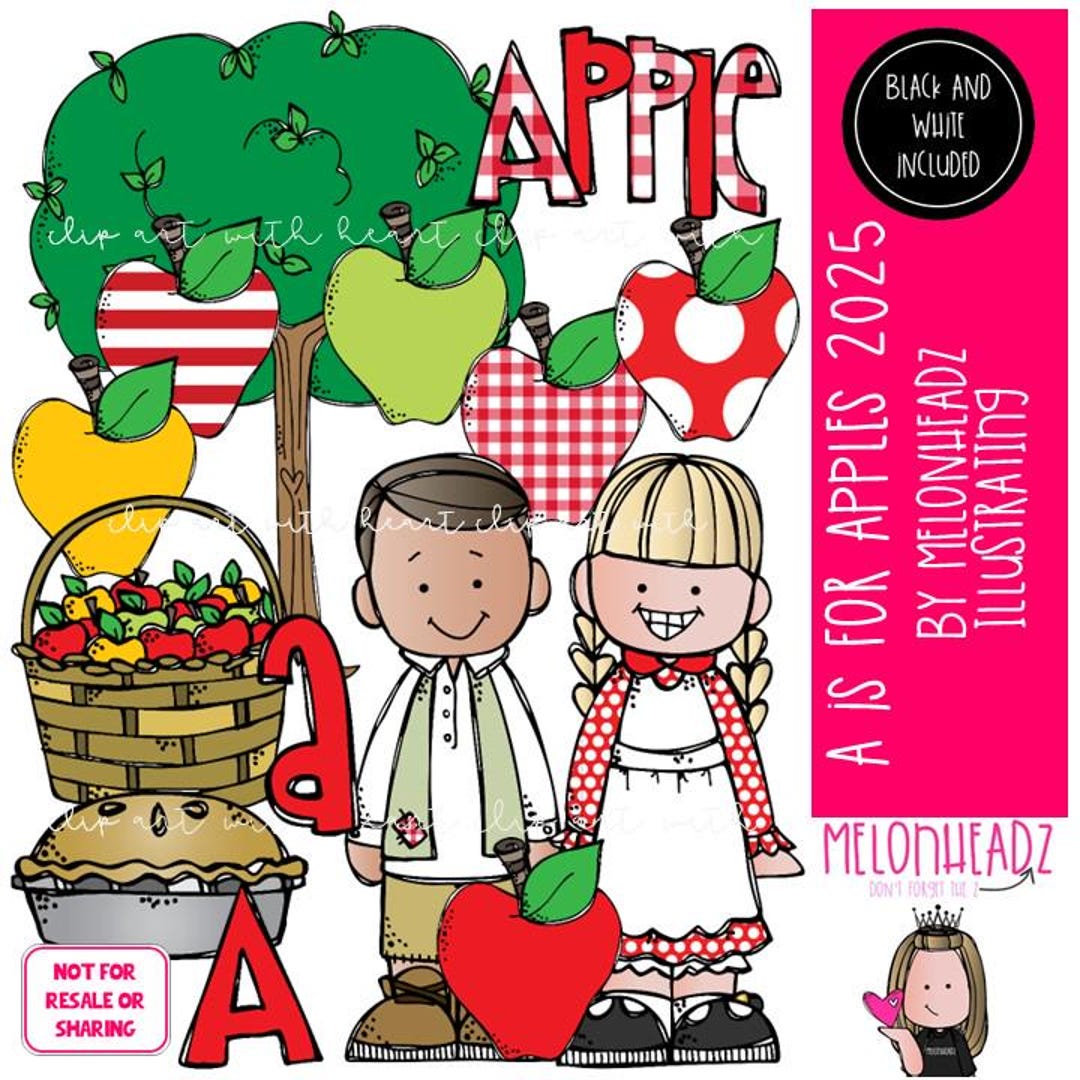 A is for Apple Clip Art 2025 COMBO PACK - Etsy