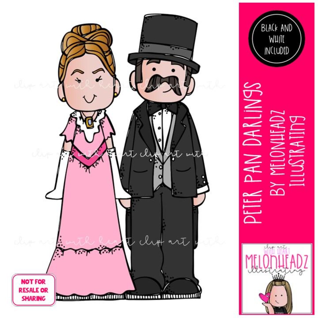 Peter Pan Clip Art Darlings Clip Art Literature Clip Art - Etsy