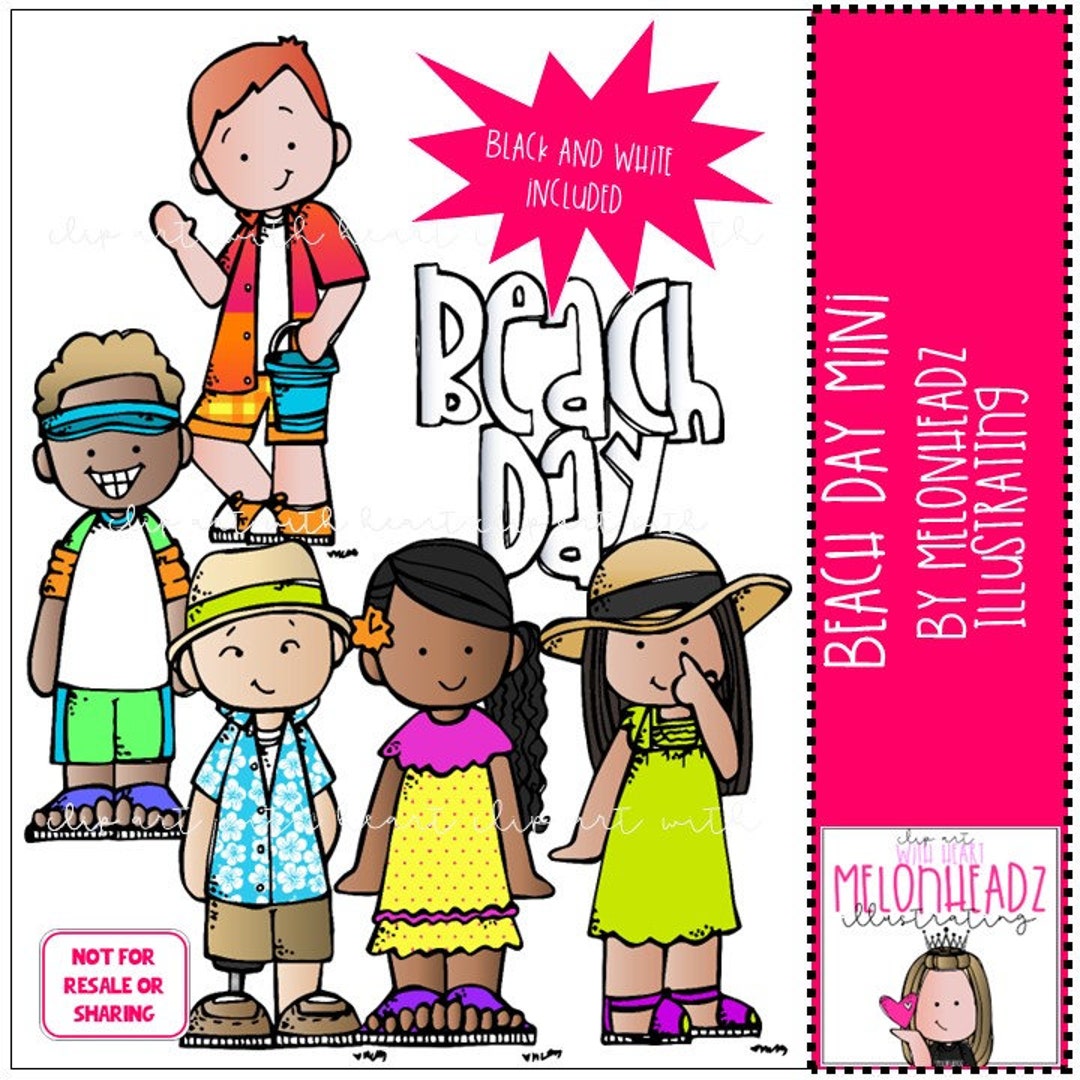 Beach Day Clip Art School Spirit Mini - Etsy