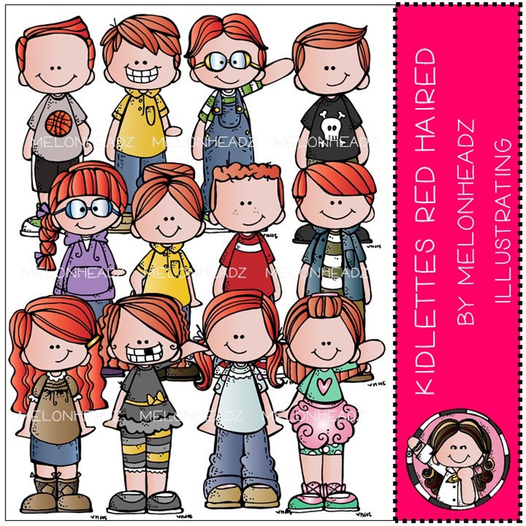 Kidlettes Clip Art - Red Haired - Combo Pack - Etsy