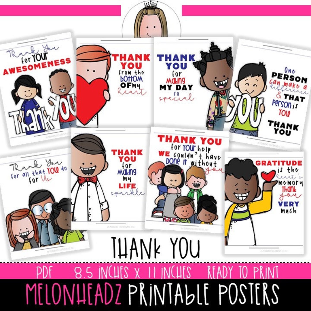 Thank You Posters PRINTABLES - Etsy