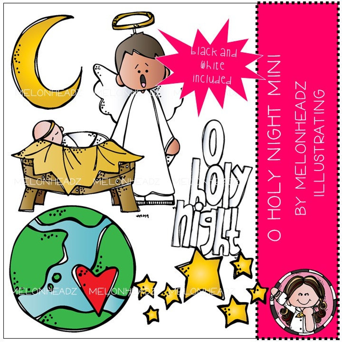 O Holy Night Clip Art Mini - Etsy