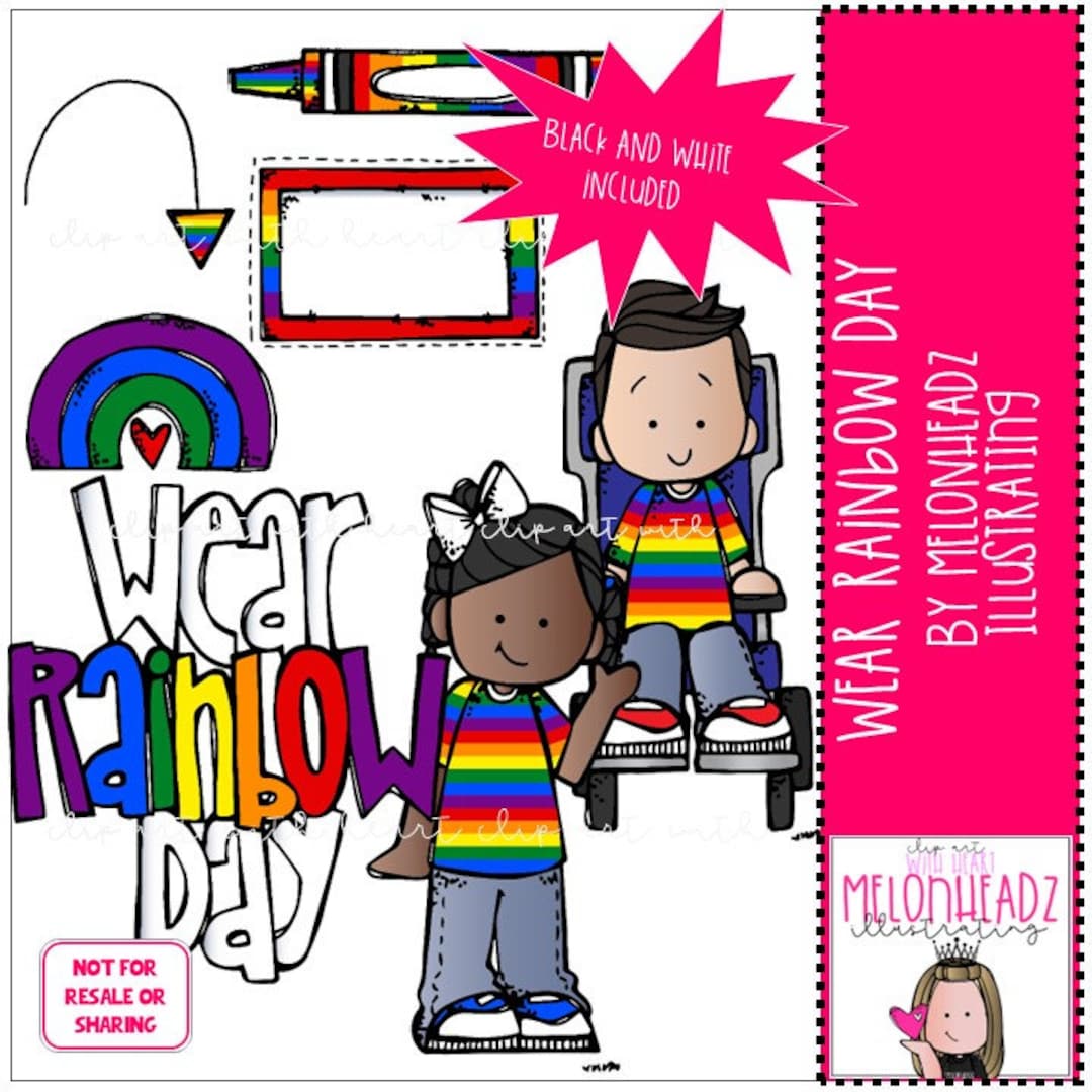 Wear Rainbow Day Clipart Mini - Etsy
