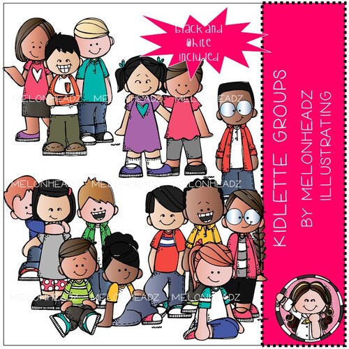 Kidlettes Clip Art Sitting COMBO PACK - Etsy
