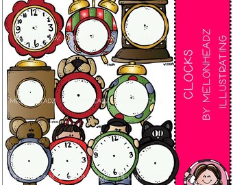 Clock Clipart, Wall Clock Clip Art Office School Vintage Antique Retro ...