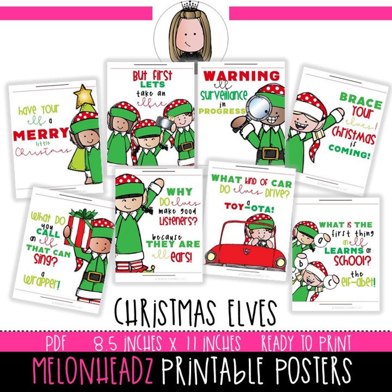 Christmas Elves Posters - Printables - Etsy