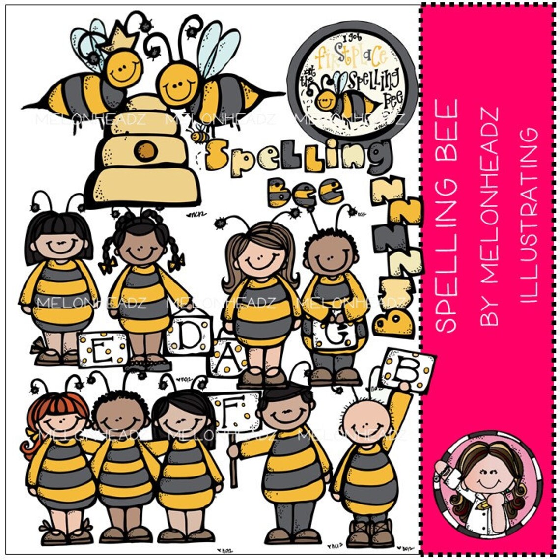 Spelling Bee Clip Art - Etsy UK