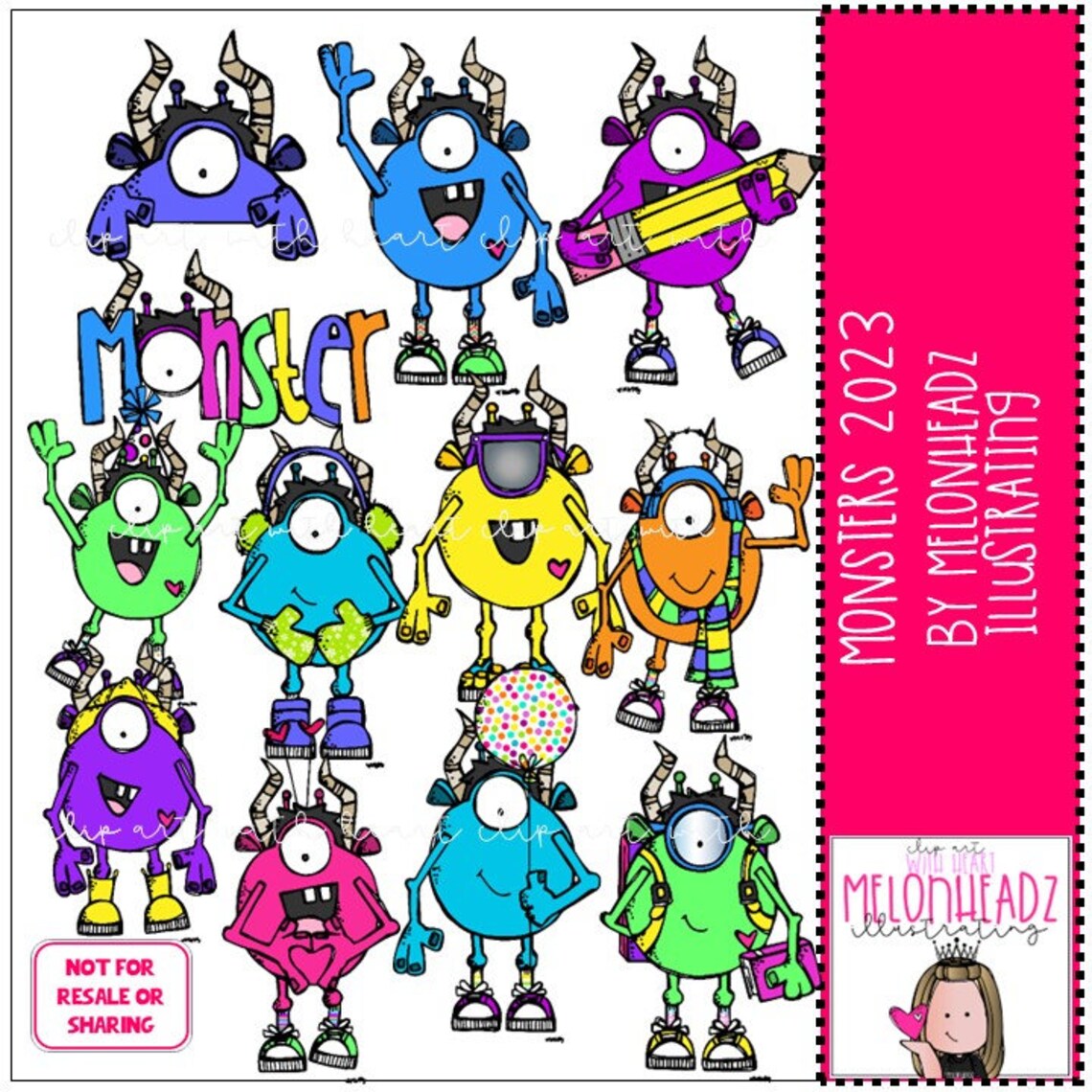 Monsters 2023 Clip Art COMBO PACK - Etsy