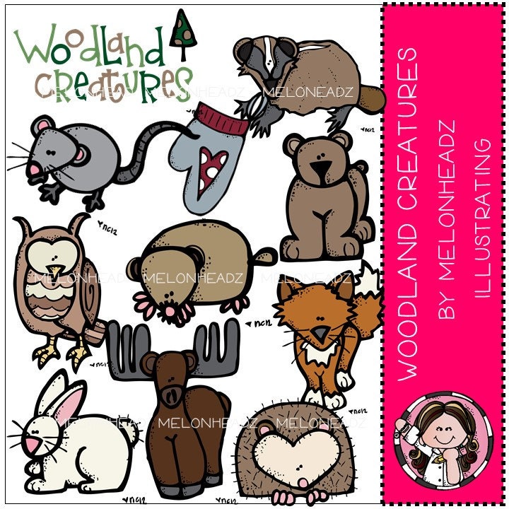 Woodland Creatures Clip Art | Etsy