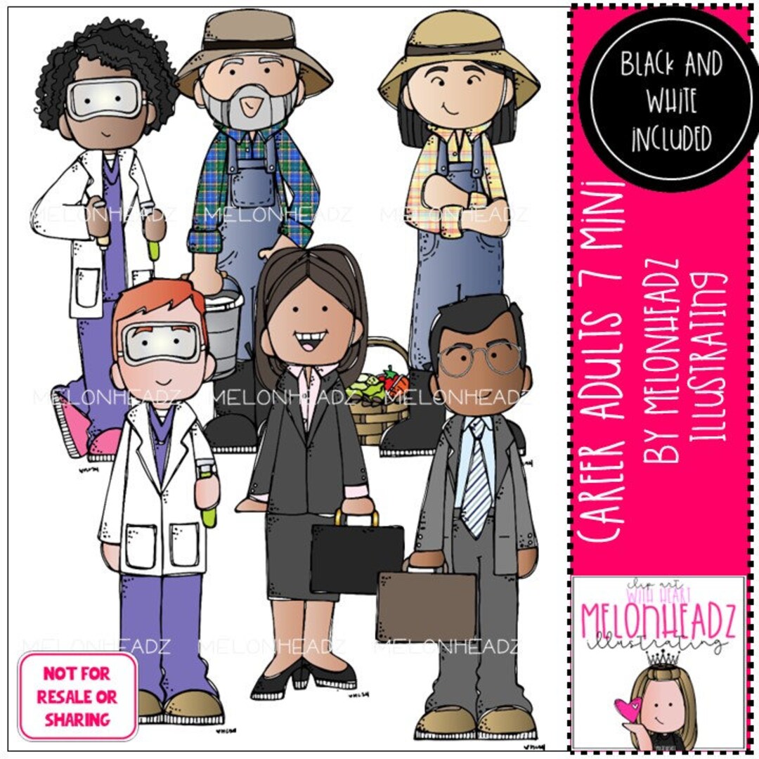 Career Adults Set 7 Clip Art Digi Stamps Mini - Etsy