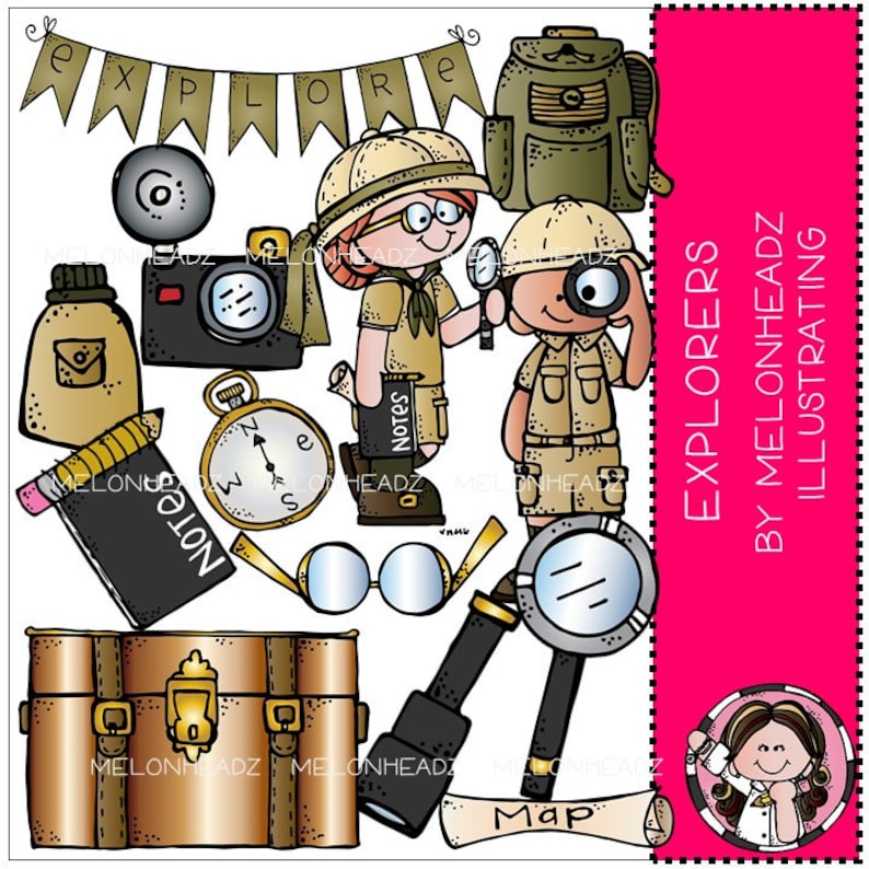 Explorers Clip Art Combo Pack - Etsy