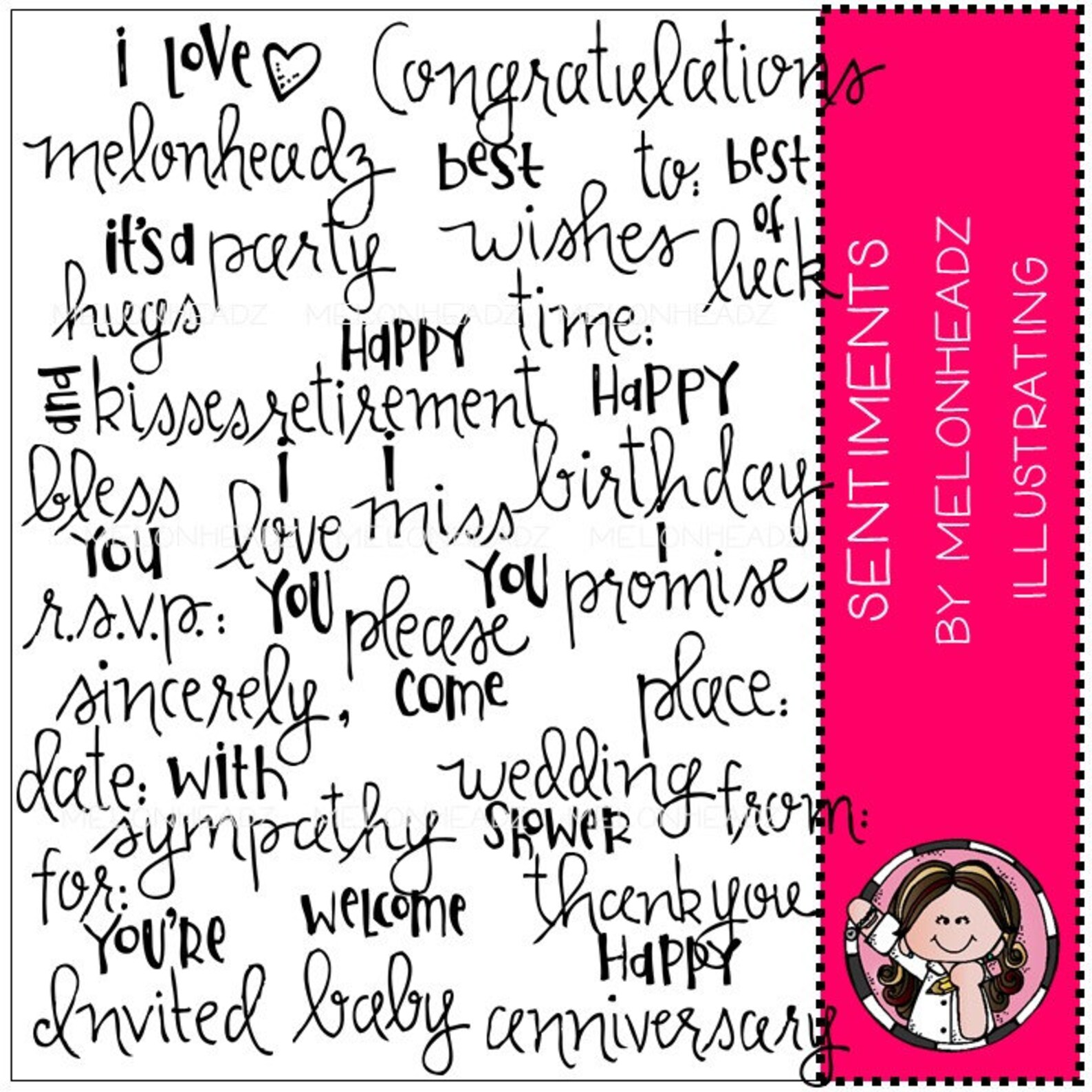 Sentiments Clip Art - Etsy