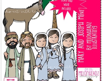Mary and Joseph Stickers - Etsy
