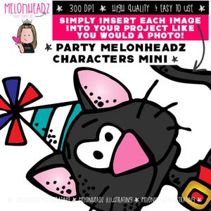 Party Clip Art, Melonheadz Characters, Birthday COMBO PACK - Etsy