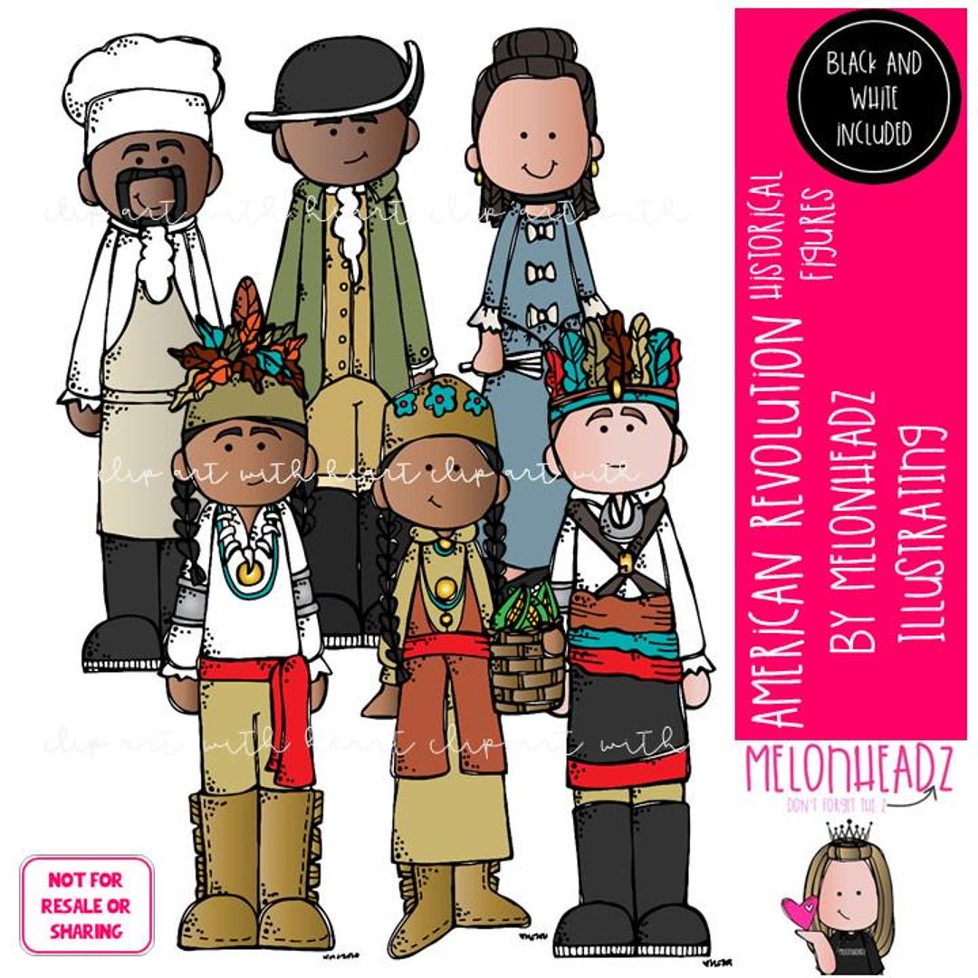 American Revolution Clip Art, Historical Figures Clip Art Mini - Etsy