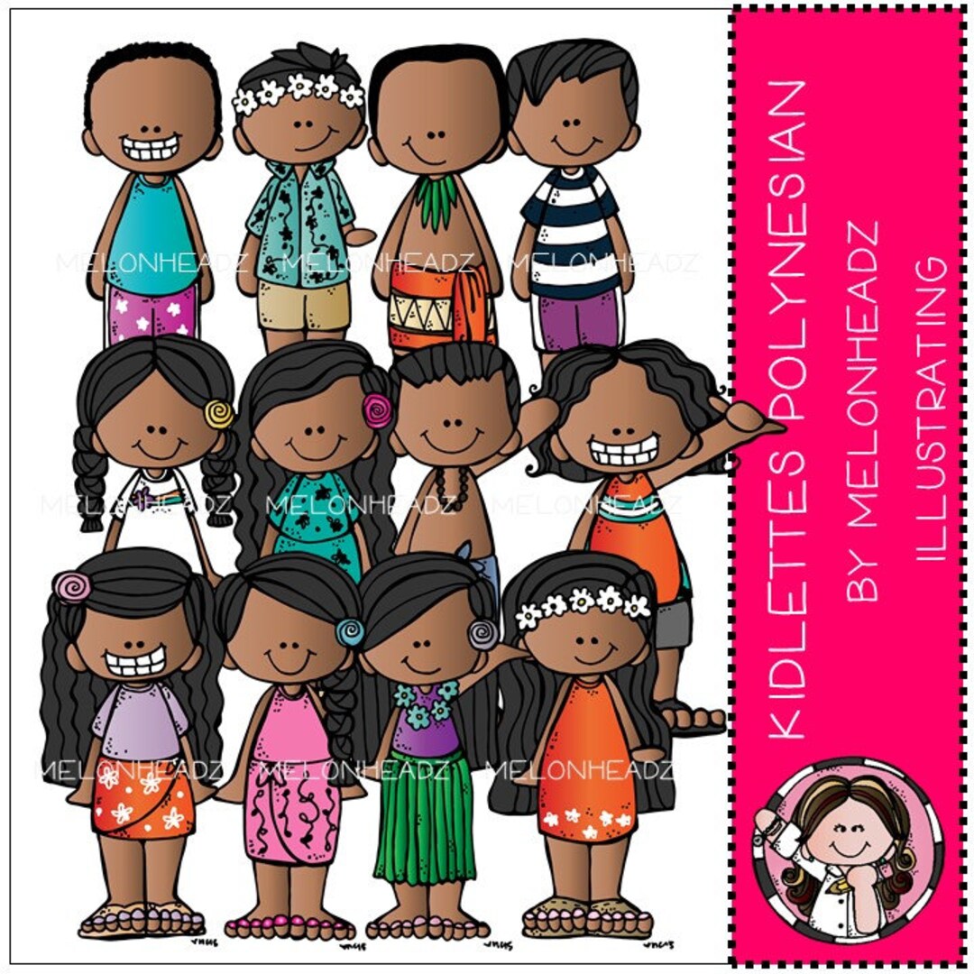 Kidlettes Clip Art - Polynesian - Combo Pack - Etsy