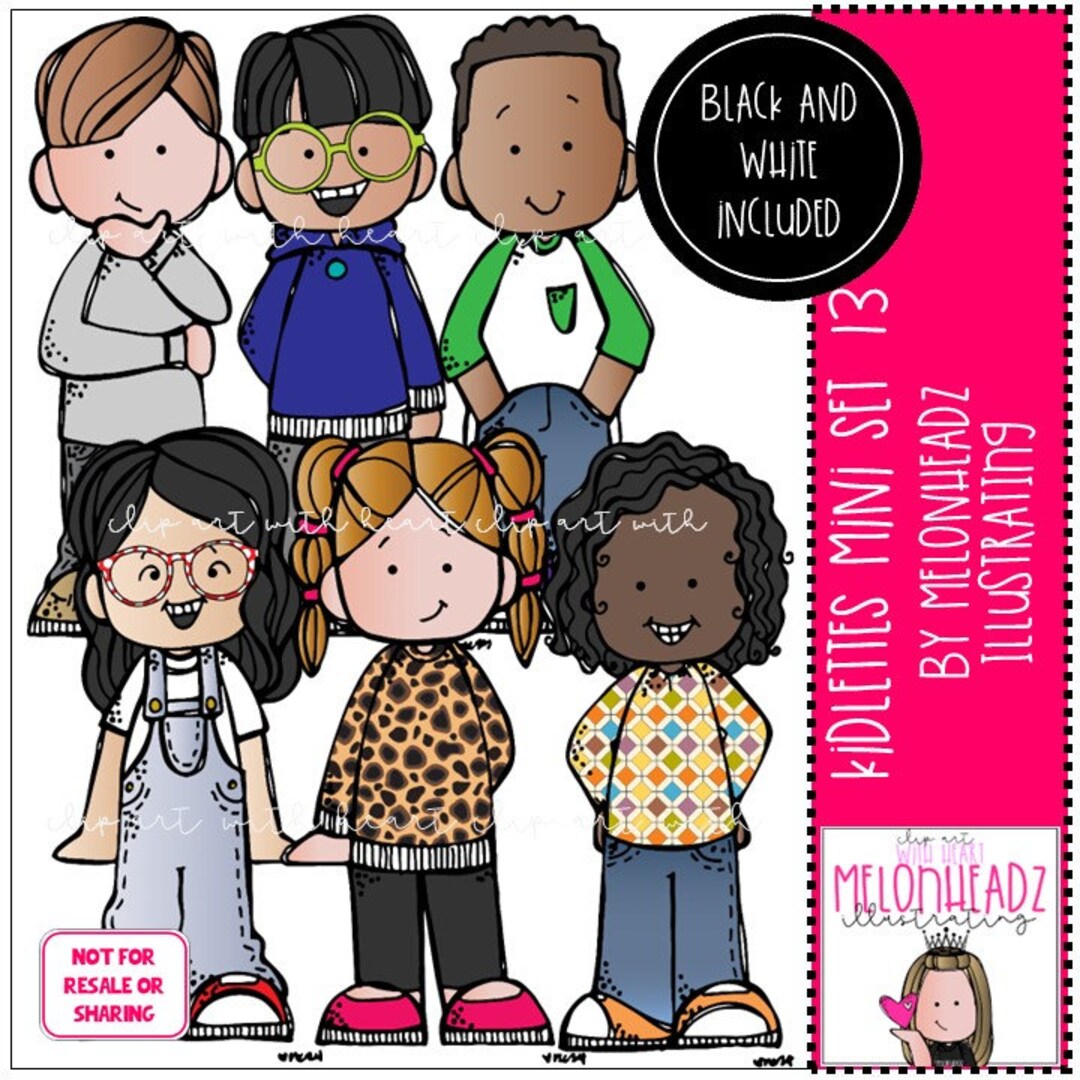 Kidlettes Clip Art Set 13 - Digi Stamps - Mini - Etsy