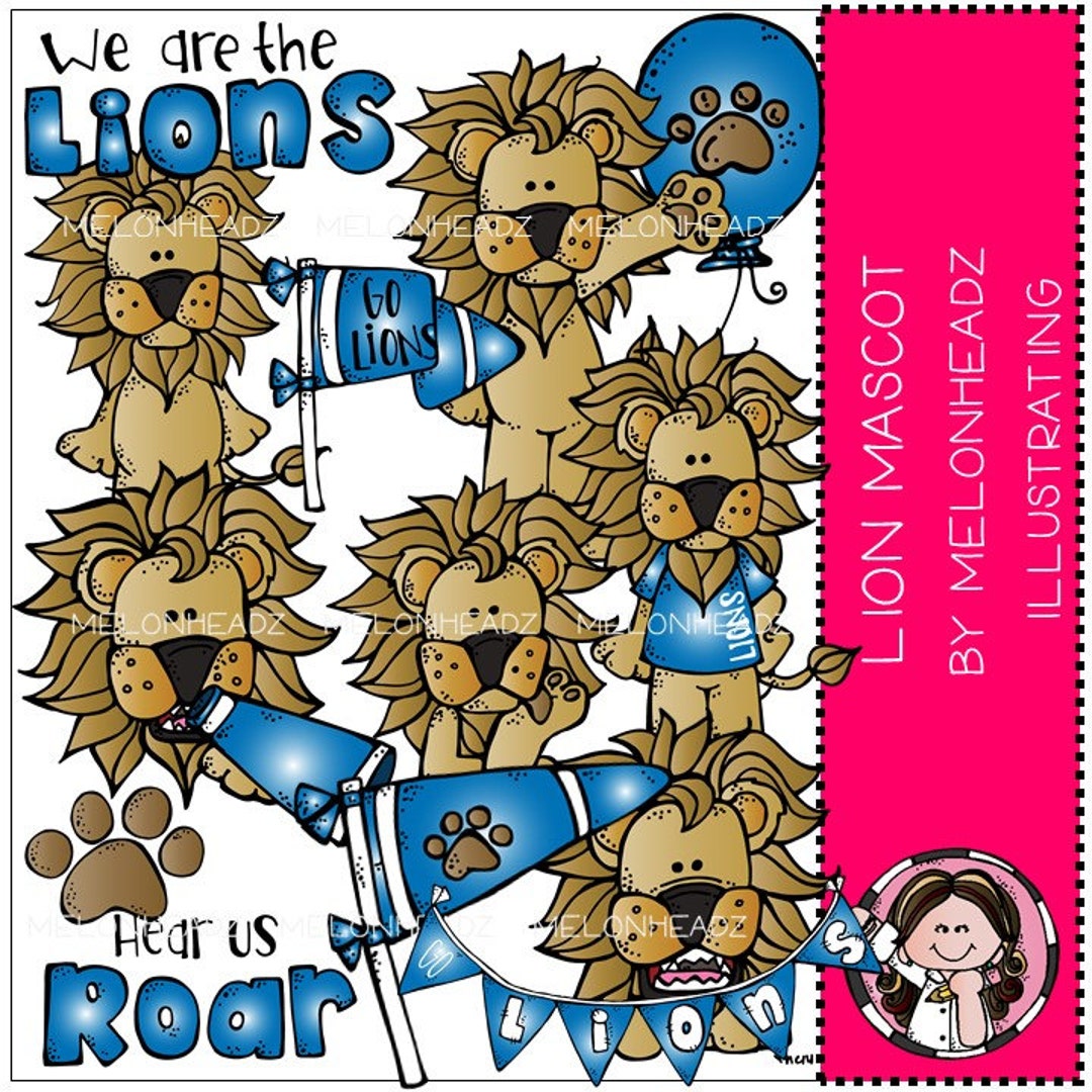 Mascot Lion Clip Art - Etsy