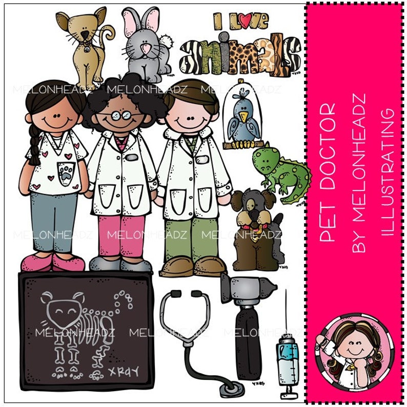 Veterinarian Clip Art - Pet Doctor - Combo Pack - Etsy