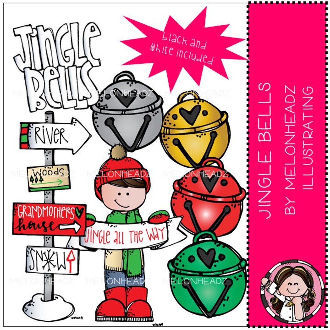 Christmas Clip Art Jingle Bells Mini - Etsy