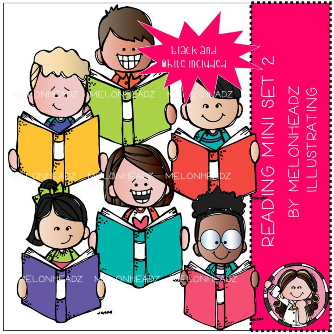 Reading Clip Art - Set 2 - Mini - Etsy
