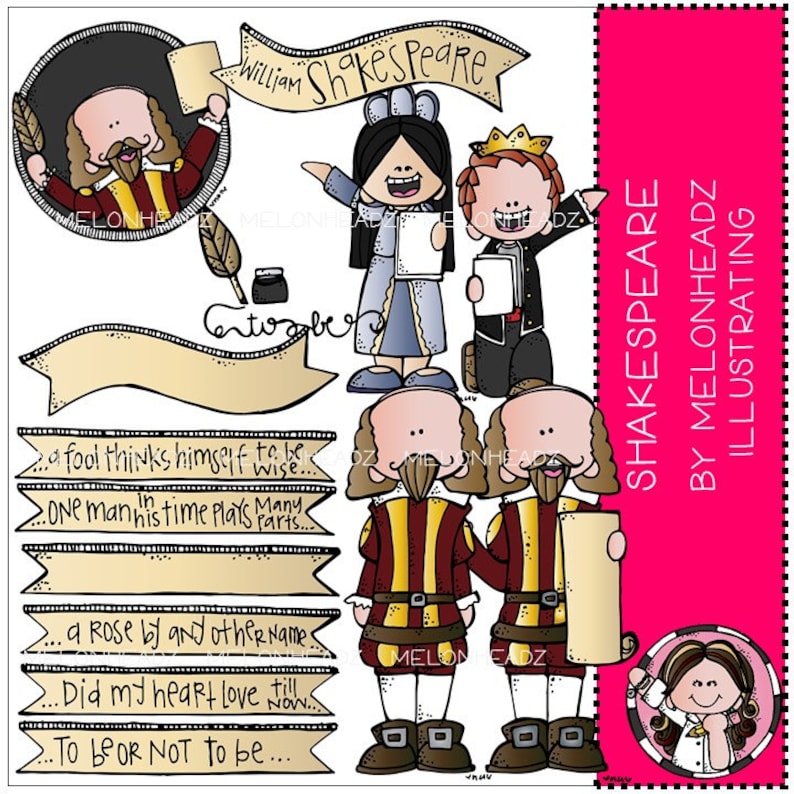 Shakespeare Clip Art - Etsy