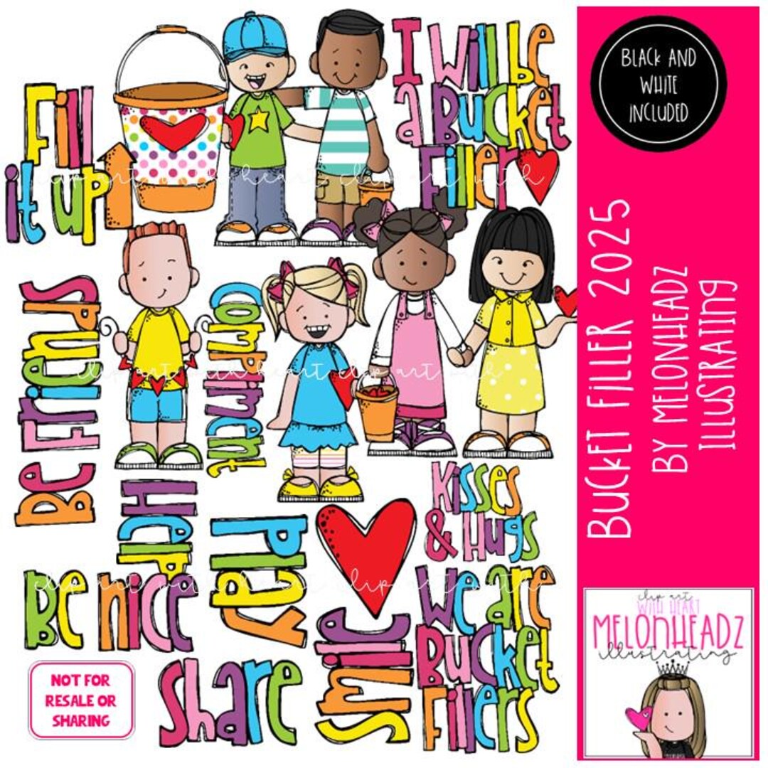 Bucket Filler Clip Art 2025, Be Kind COMBO PACK - Etsy