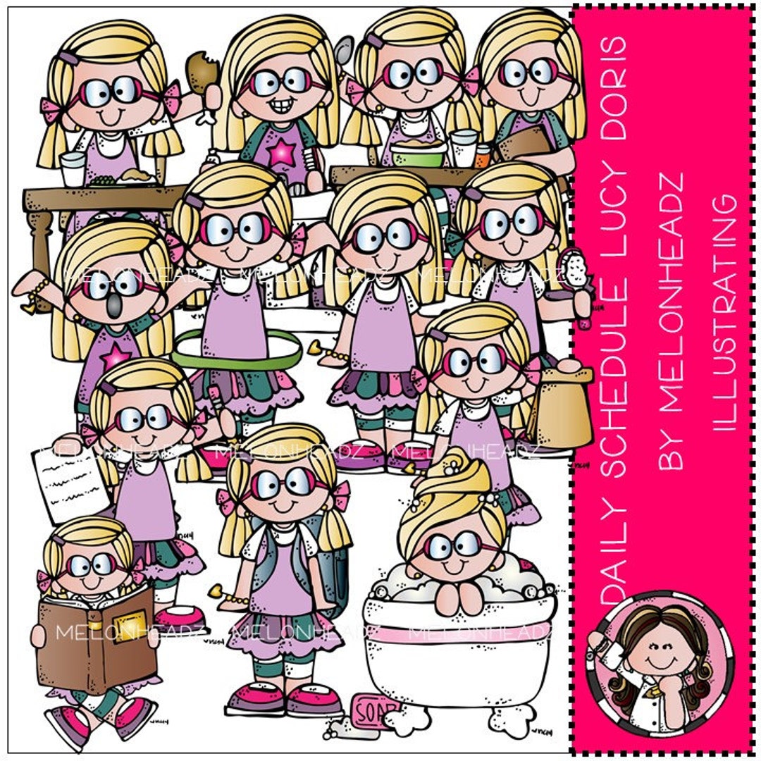 Daily Schedule Clip Art - Lucy Doris - COMBO PACK - Etsy