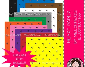 Heart Pattern Digital Paper - Etsy